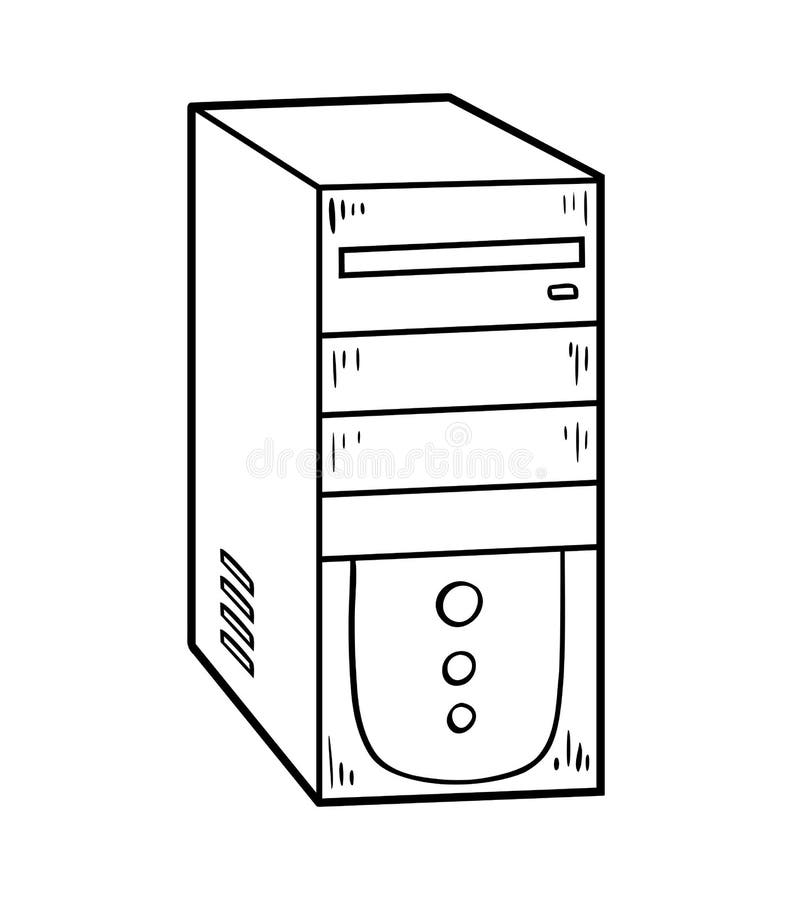 System Unit of a Computer. Flat Vector Icon Stock Vector - Illustration ... System Unit of a Computer. Flat Vector Icon Stock Vector - Illustration ...