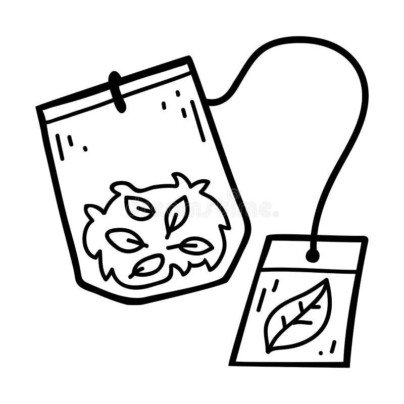 Tea Bag Colouring Pages Sketch Coloring Page