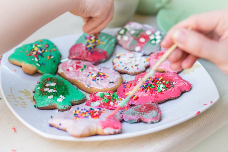 Coloring cookies stock photo. Image of frosting, seasonal - 49909310