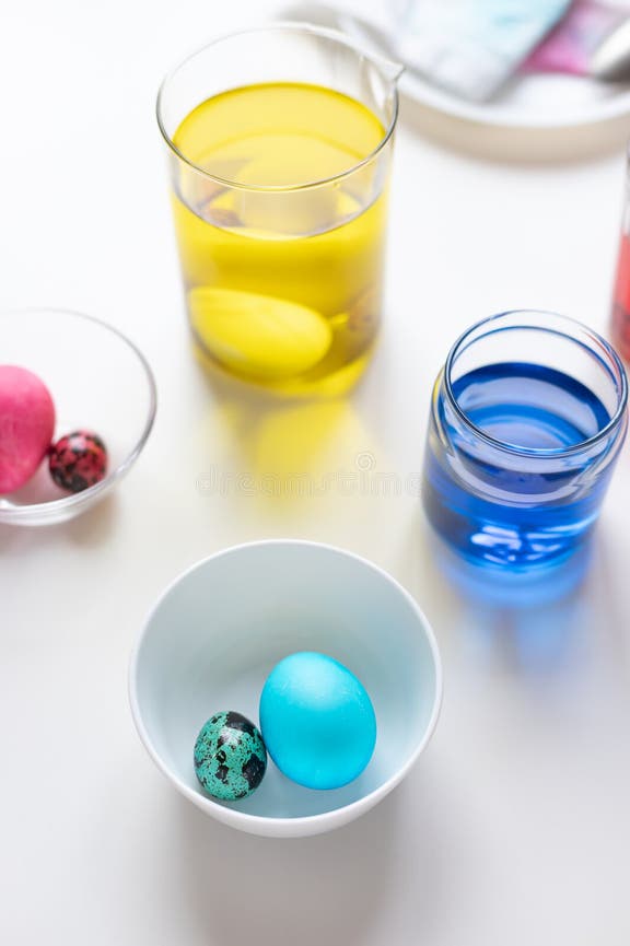 Coloring Eggs for Easter Celebration Stock Photo - Image of colorful ...