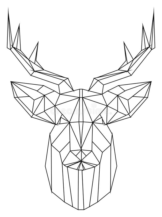 Coloring face of deer stock illustration. Illustration of snout - 153193296