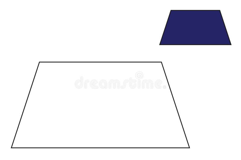 Coloring Figure Trapezoid with Color Sample Stock Vector - Illustration ...