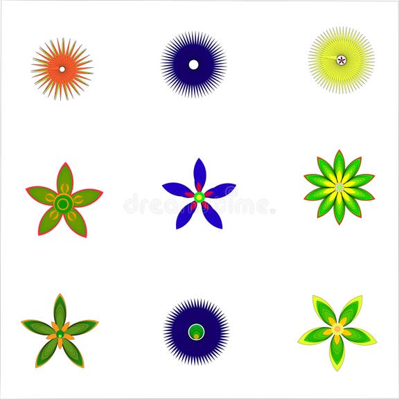 Floral Designs Using CorelDRAW Rotate and Repeat Command Stock Vector ...