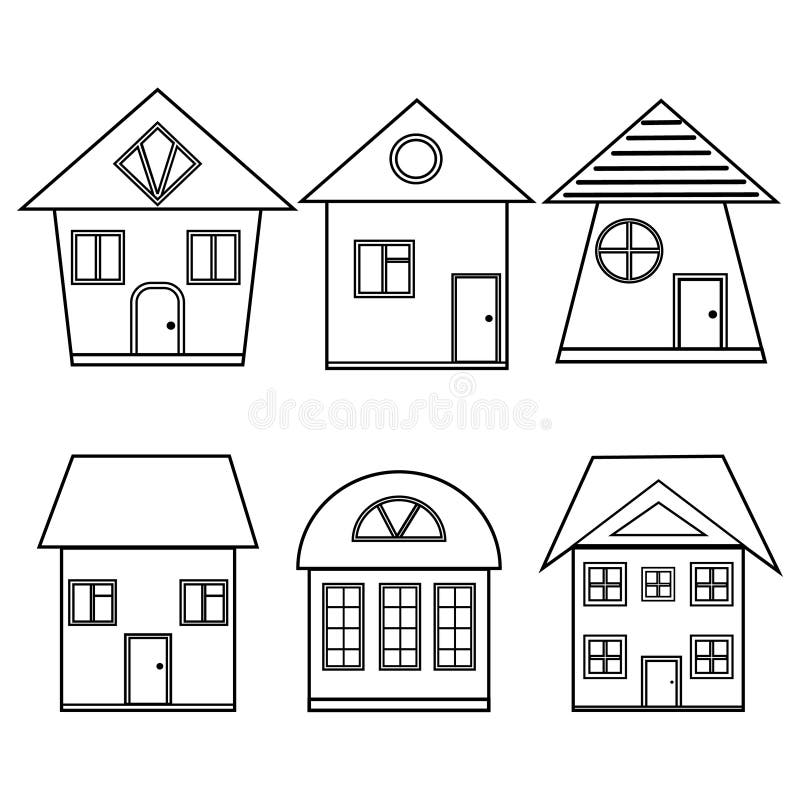 Coloring at home stock vector. Illustration of cottage - 202230466