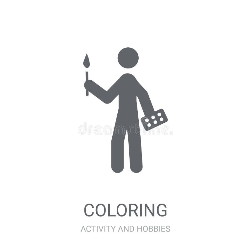 Coloring Icon. Trendy Coloring Logo Concept On White Background Stock ...