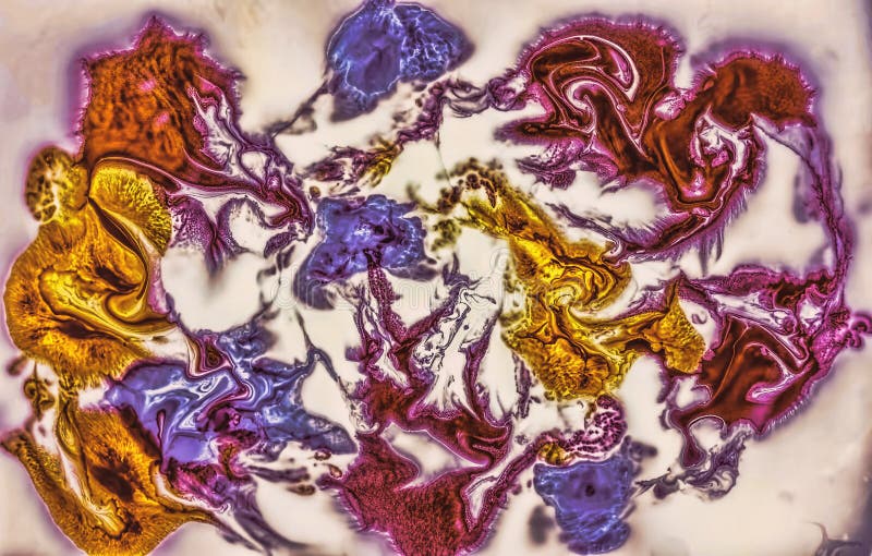 Coloring Ink Flowing and Mixing in Milk Texture Stock Image - Image of ...