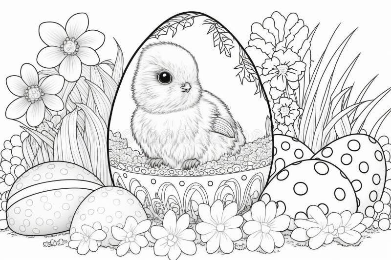 Coloring for Kids. Printable Coloring Page. Easter. School. Coloring ...