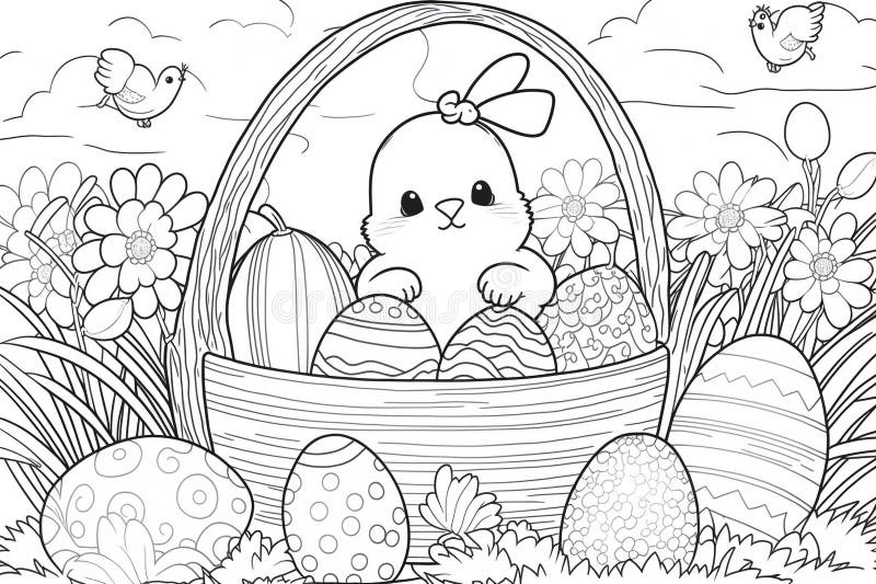 Coloring for Kids. Printable Coloring Page. Easter. School. Coloring ...