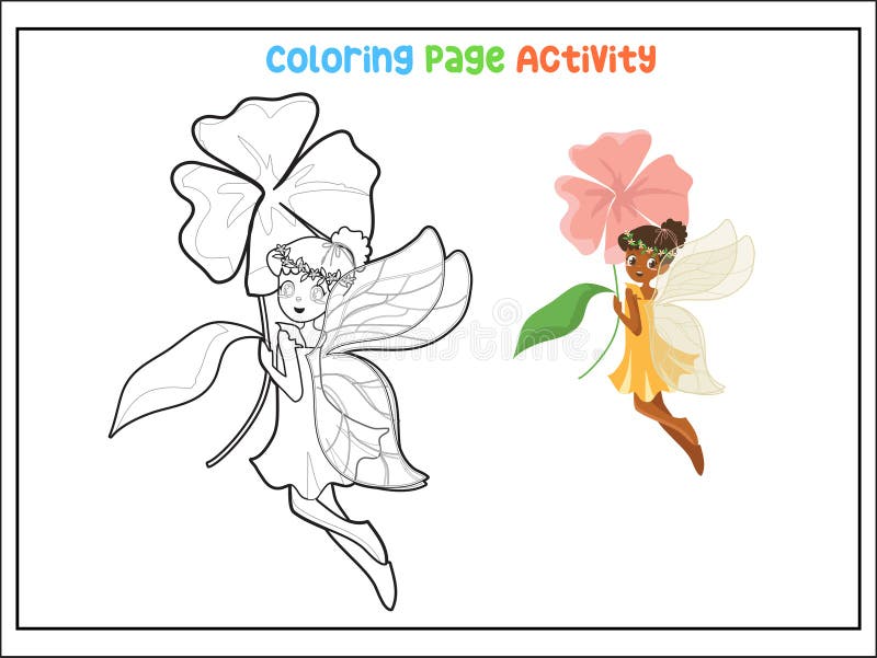 Coloring Page for Children, Education about Color Stock Illustration ...
