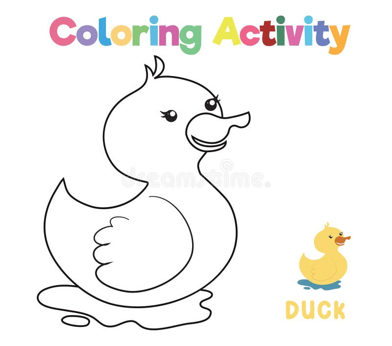 Coloring Animal Worksheet Page for Children Activity Stock Vector ...
