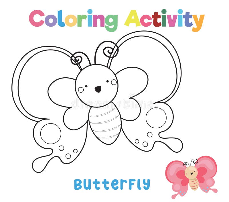 Coloring Animal Worksheet Page for Children Stock Vector - Illustration ...