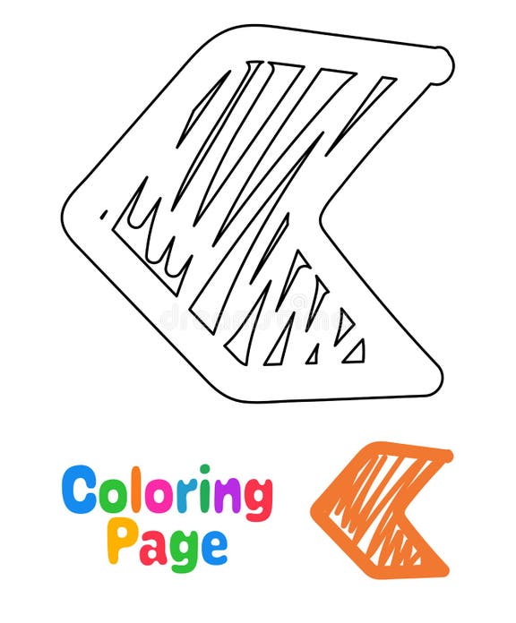 Coloring Page with Arrow for Kids Stock Vector - Illustration of clip ...