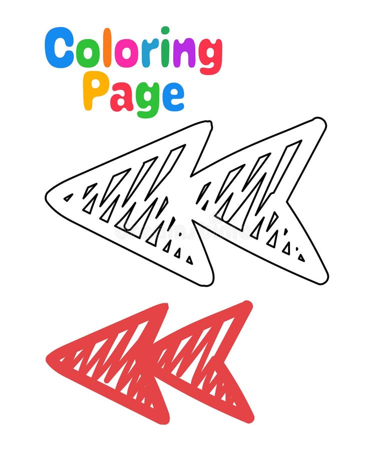 Coloring Page with Arrow for Kids Stock Vector - Illustration of ...