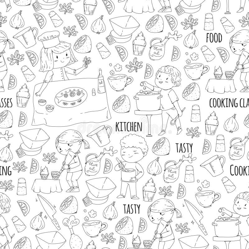 Kids Coloring Book Cooking Stock Illustrations – 417 Kids Coloring Book ...