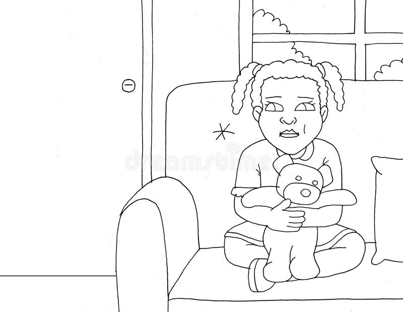 Sad Person Coloring Page Stock Illustrations – 121 Sad Person Coloring ...