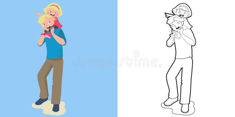 Color Worksheet Activity for Adults and Children Stock Vector ...