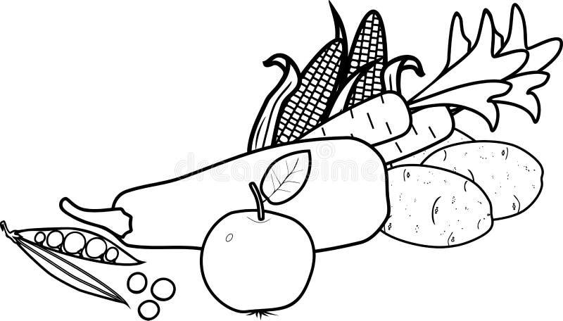 Mixed Vegetable Coloring Pages