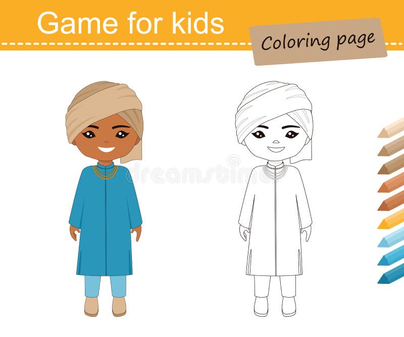 1451 Coloring Page. Educational Game for Children. Flat Cartoon Style ...