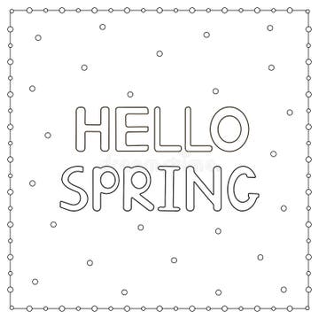 Coloring Page with Hand Drawn Text Stock Illustration - Illustration of ...