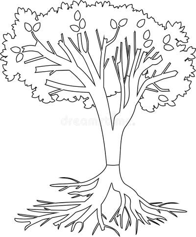 Tree Root Coloring Stock Illustrations – 345 Tree Root Coloring Stock ...