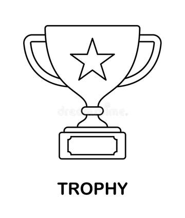 Coloring Page Trophy Stock Illustrations – 410 Coloring Page Trophy ...