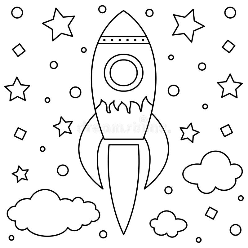 Preschool Rocket Ship Coloring Pages