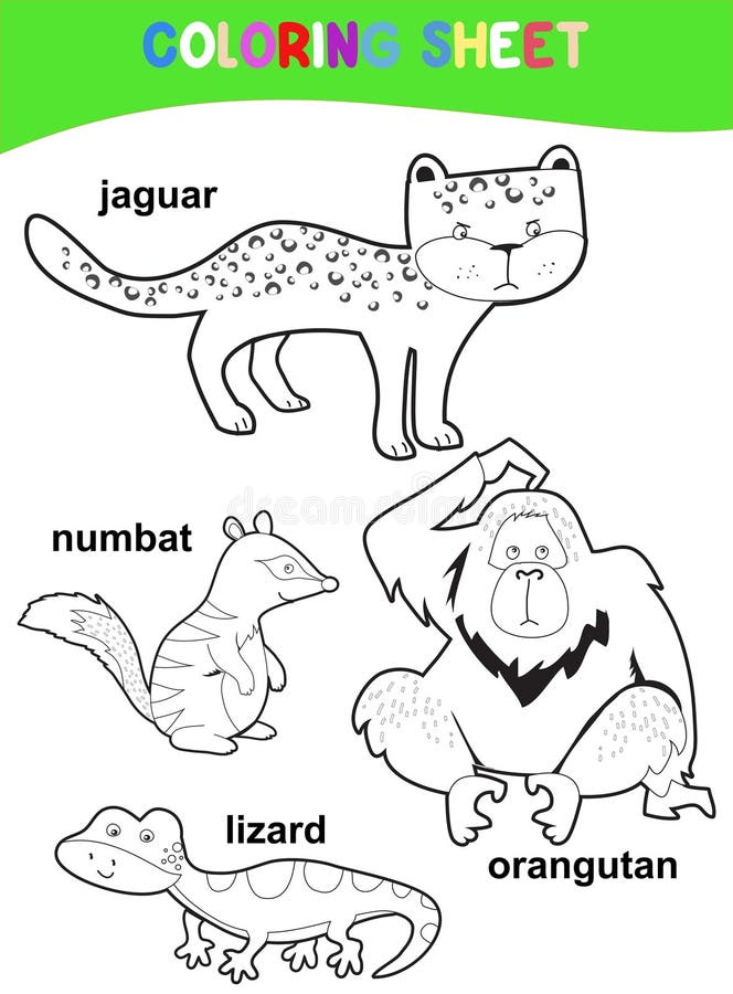 Coloring Worksheet Page. Educational Printable Coloring Worksheet Stock ...