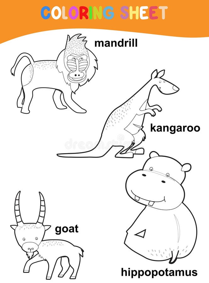 Coloring Worksheet Page. Educational Printable Coloring Worksheet Stock ...