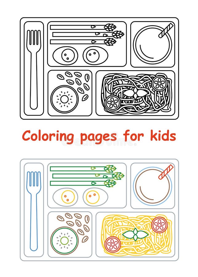 Menu Coloring Pages For Kids