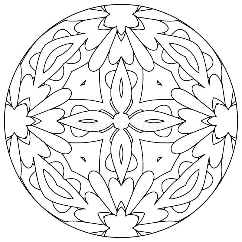 Patterned Circle for Coloring Stock Image - Illustration of circle ...