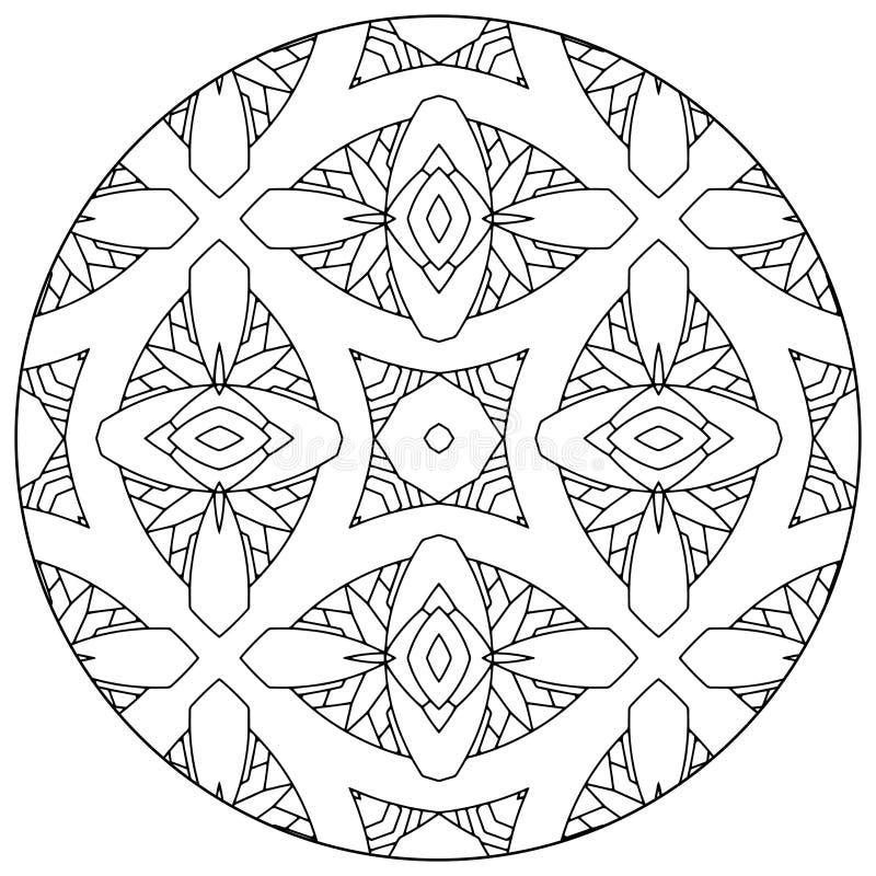 Patterned Circle for Coloring Stock Photo - Illustration of gradient ...