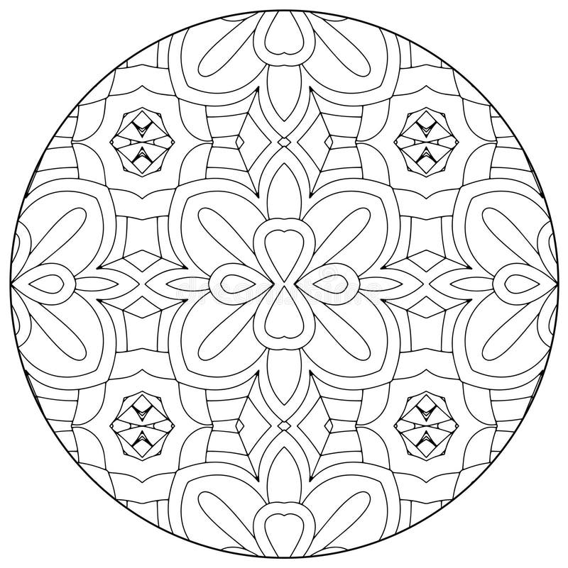 Patterned Circle for Coloring Stock Photo - Illustration of graphic ...