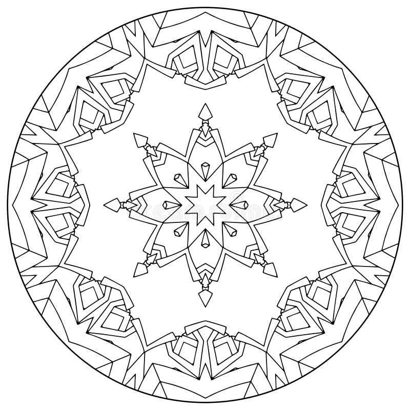 Patterned Circle for Coloring Stock Illustration - Illustration of ...