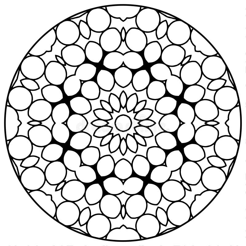 Patterned Circle for Coloring Stock Image - Illustration of fabric ...