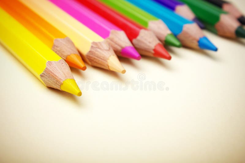 Coloring Pencils Background Stock Photo - Image of closeup, lying: 26189236