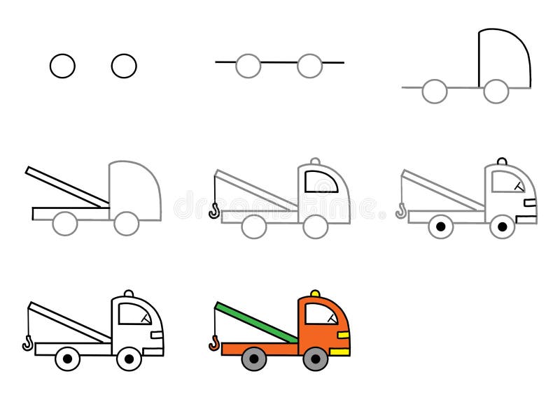 Coloring-poster of a Large Size. Construction. Stock Illustration ...