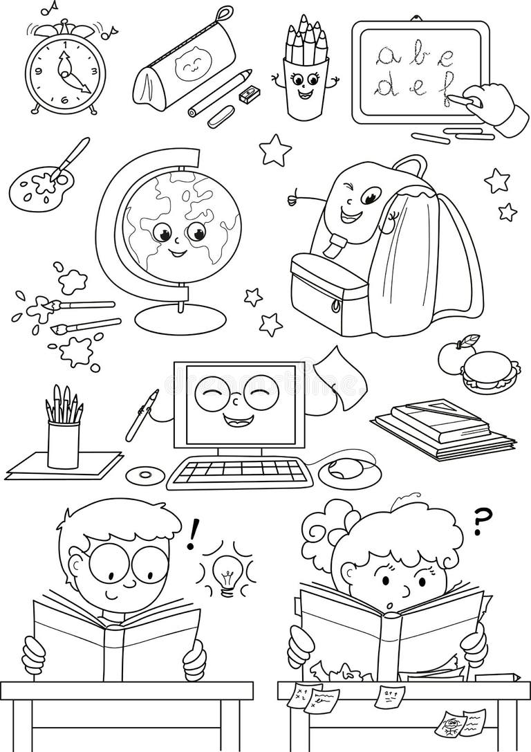 Pencil Case Coloring Stock Illustrations – 328 Pencil Case Coloring ...