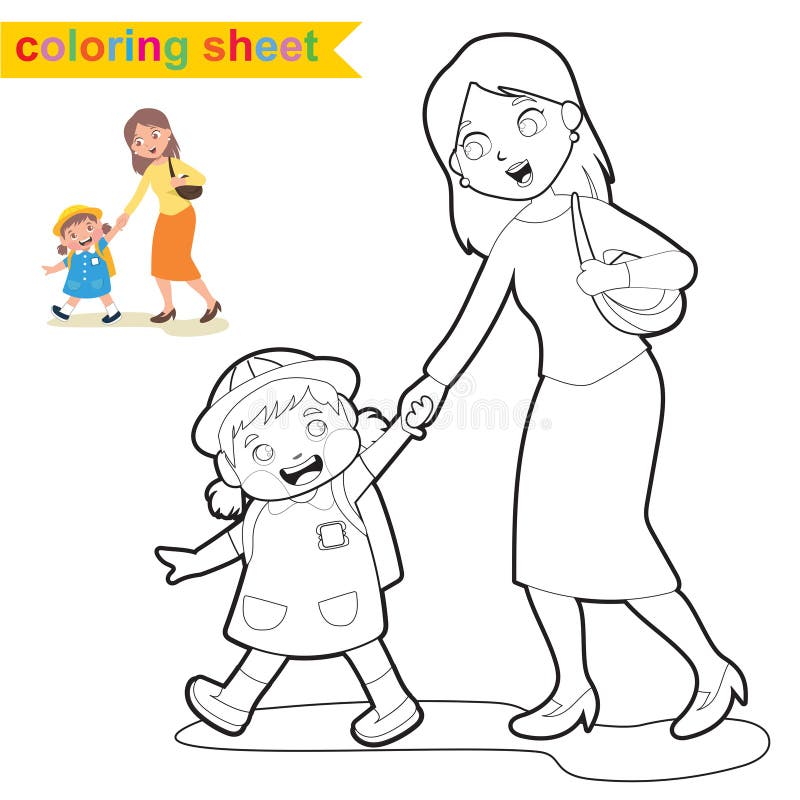 Coloring Page for Children. Color Worksheet Activity Stock Vector ...