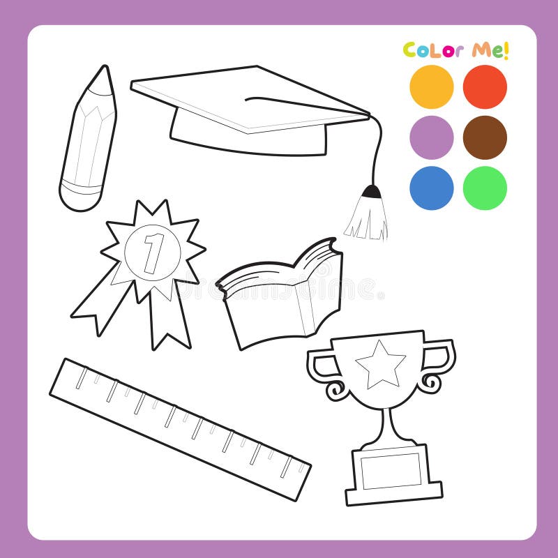 Coloring Worksheet Page. Educational Printable Coloring Worksheet Stock ...