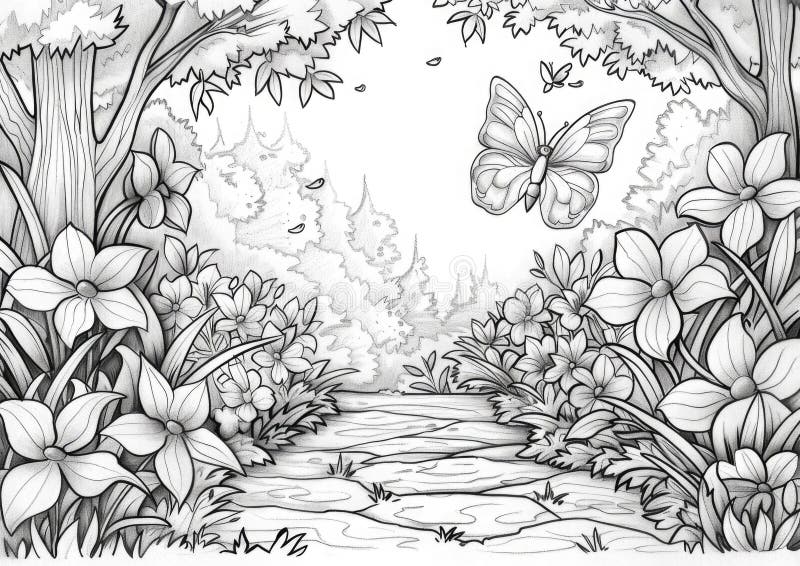 Coloring Sheets with Spring Themes, Featuring Flowers, Animals, and ...