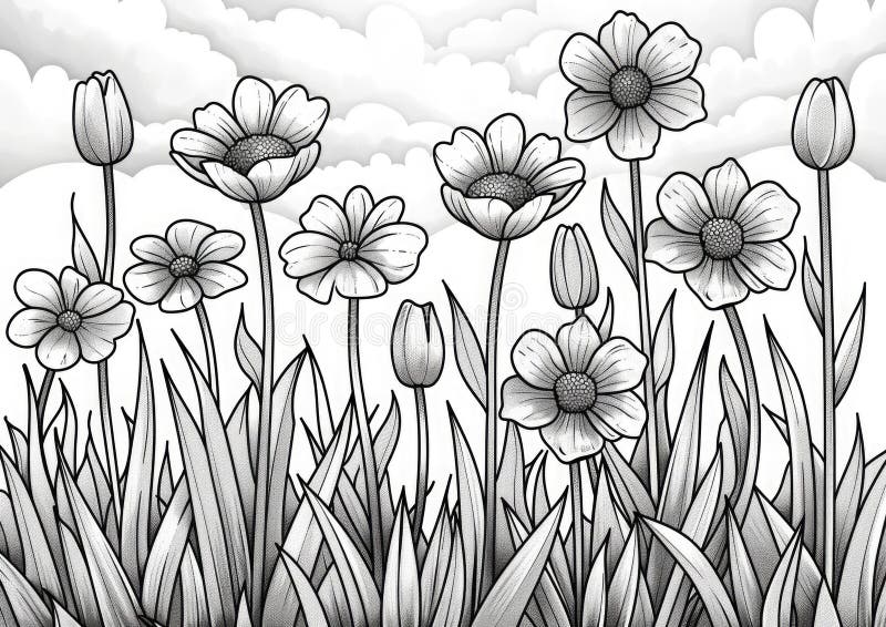 Coloring Sheets with Spring Themes, Featuring Flowers, Animals, and ...