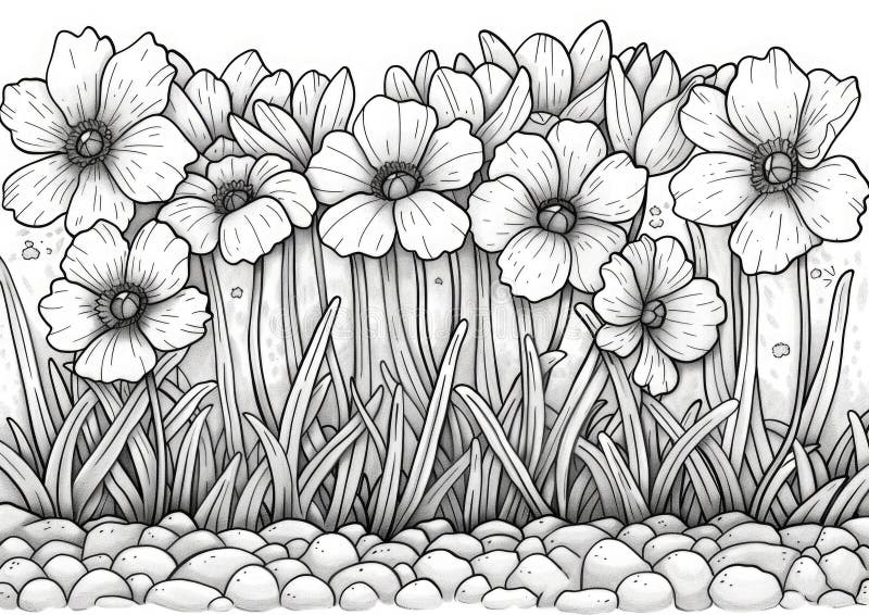 Coloring Sheets with Spring Themes, Featuring Flowers, Animals, and ...