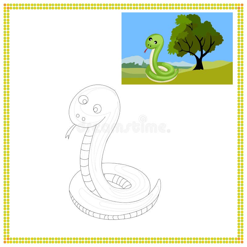 Snake puzzle stock vector. Illustration of game, wild - 24181862