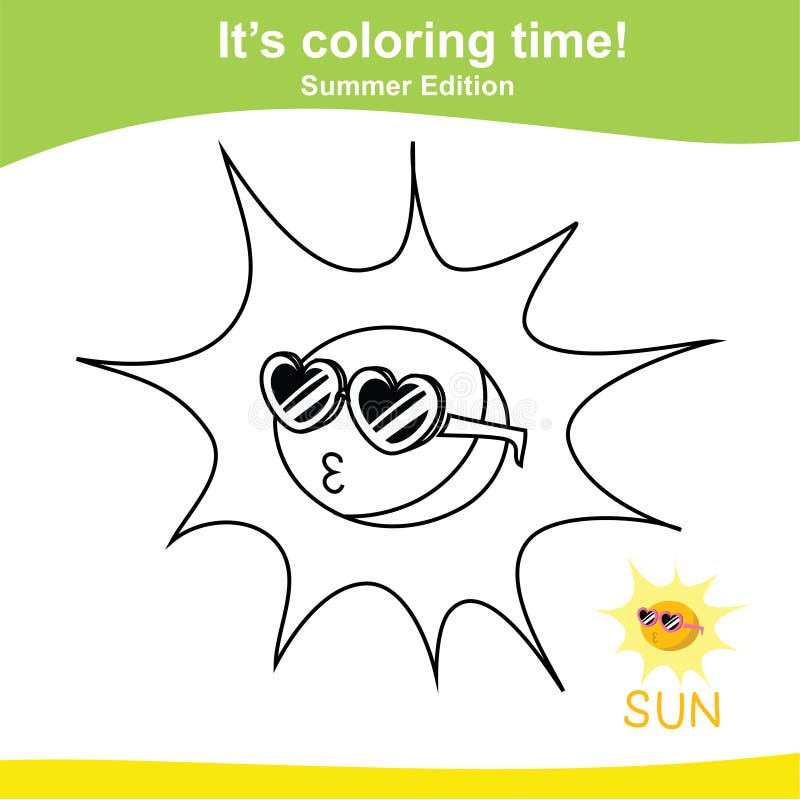 Coloring Sun Worksheet Page. Educational Printable Coloring Worksheet ...