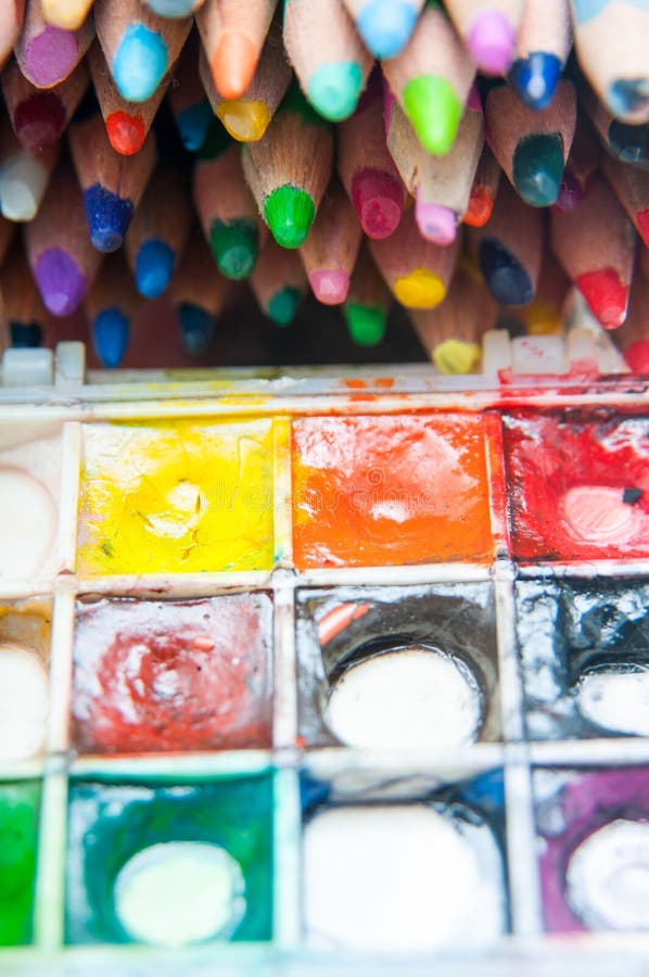 Coloring tools stock photo. Image of graphic, crayon - 59940118