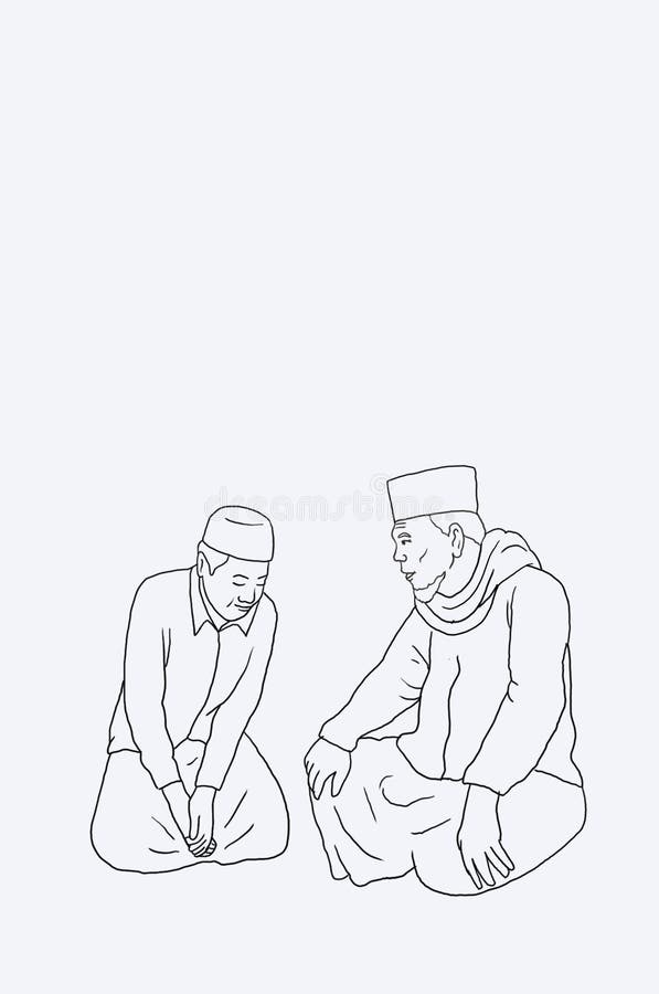 Coloring Two Man Talking Illustration Stock Illustration - Illustration ...