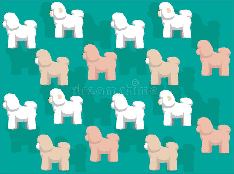 Coloring Variations Bichon Frise Seamless Wallpaper Background Stock ...