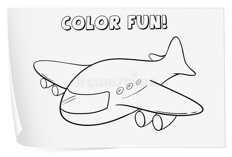 Coloring Page Crop Duster Cartoon Character Perspective View Vector ...