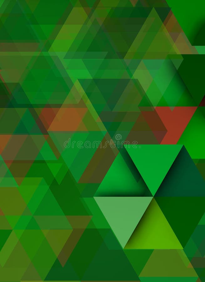 Green Composition in Mist Environment Stock Illustration - Illustration ...