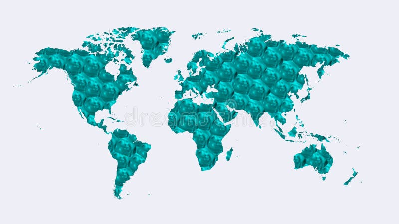 Colorist Map of the World Over White Background Stock Illustration ...